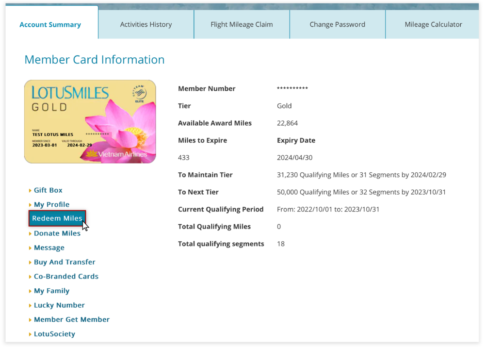 Redeem miles for baggage awards | Lotusmiles | Vietnam Airlines