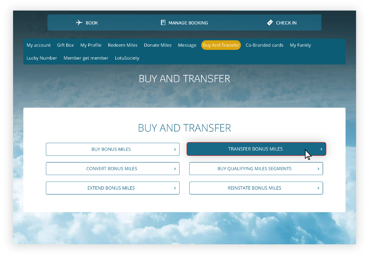 Transfer bonus miles | Vietnam Airlines